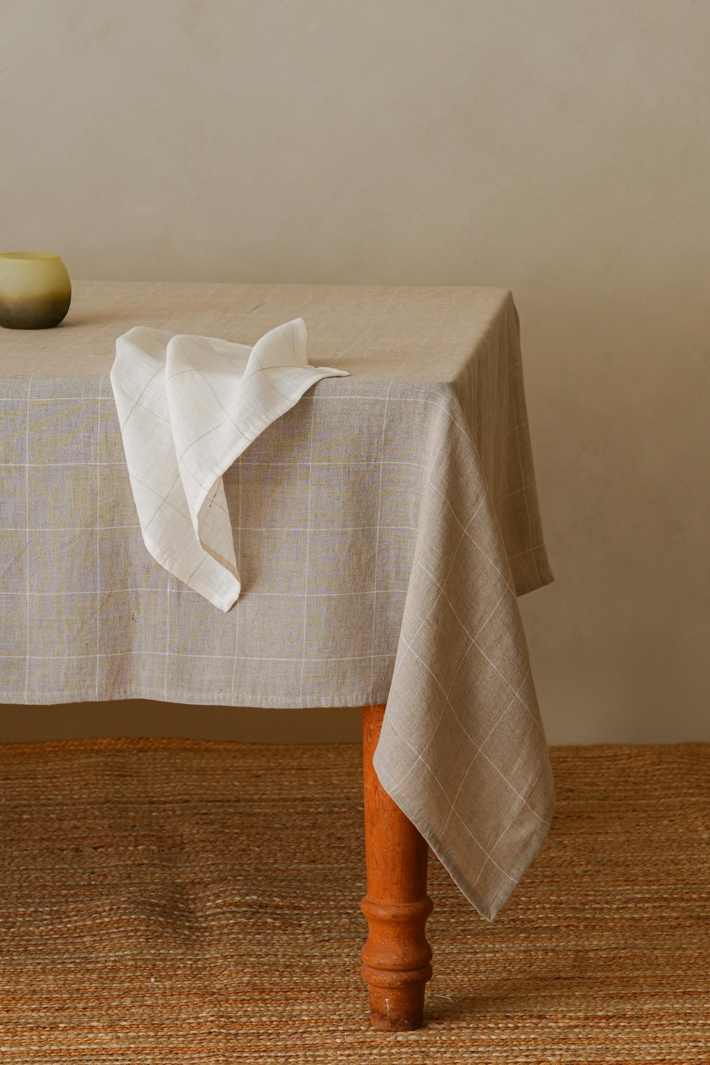 Hickory Tablecloth Linen Tablecloth I Linen dining tablecloth – Live Linen